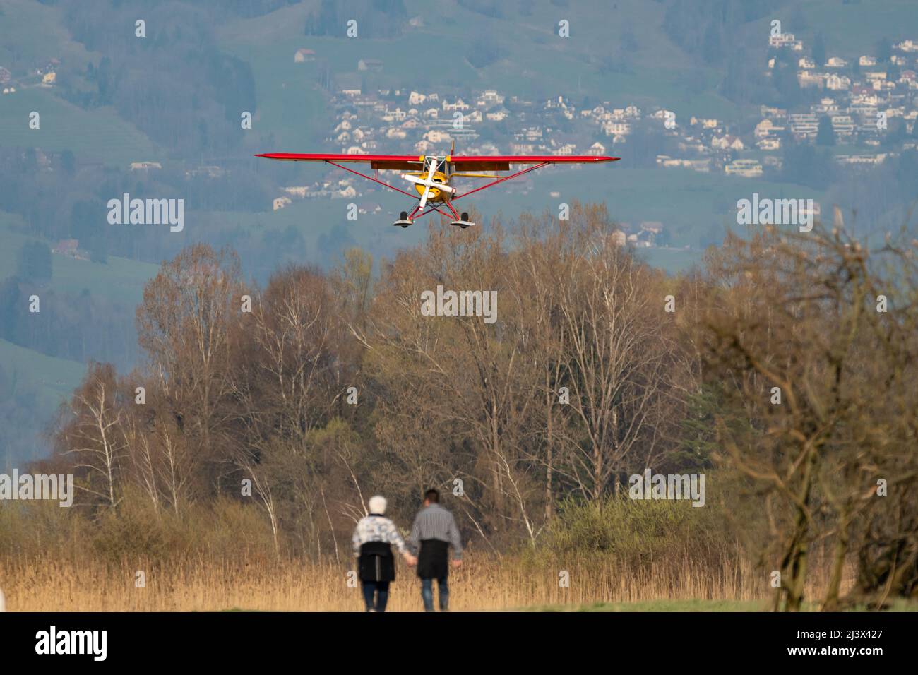 Wangen-Lachen, Switzerland, March 27, 2022 Piper PA18-180M Super Cub ...
