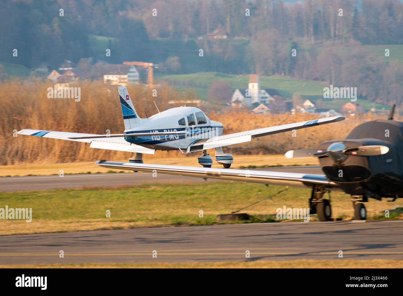 Wangen-Lachen, Switzerland, March 27, 2022 Piper PA28-181 Archer II ...