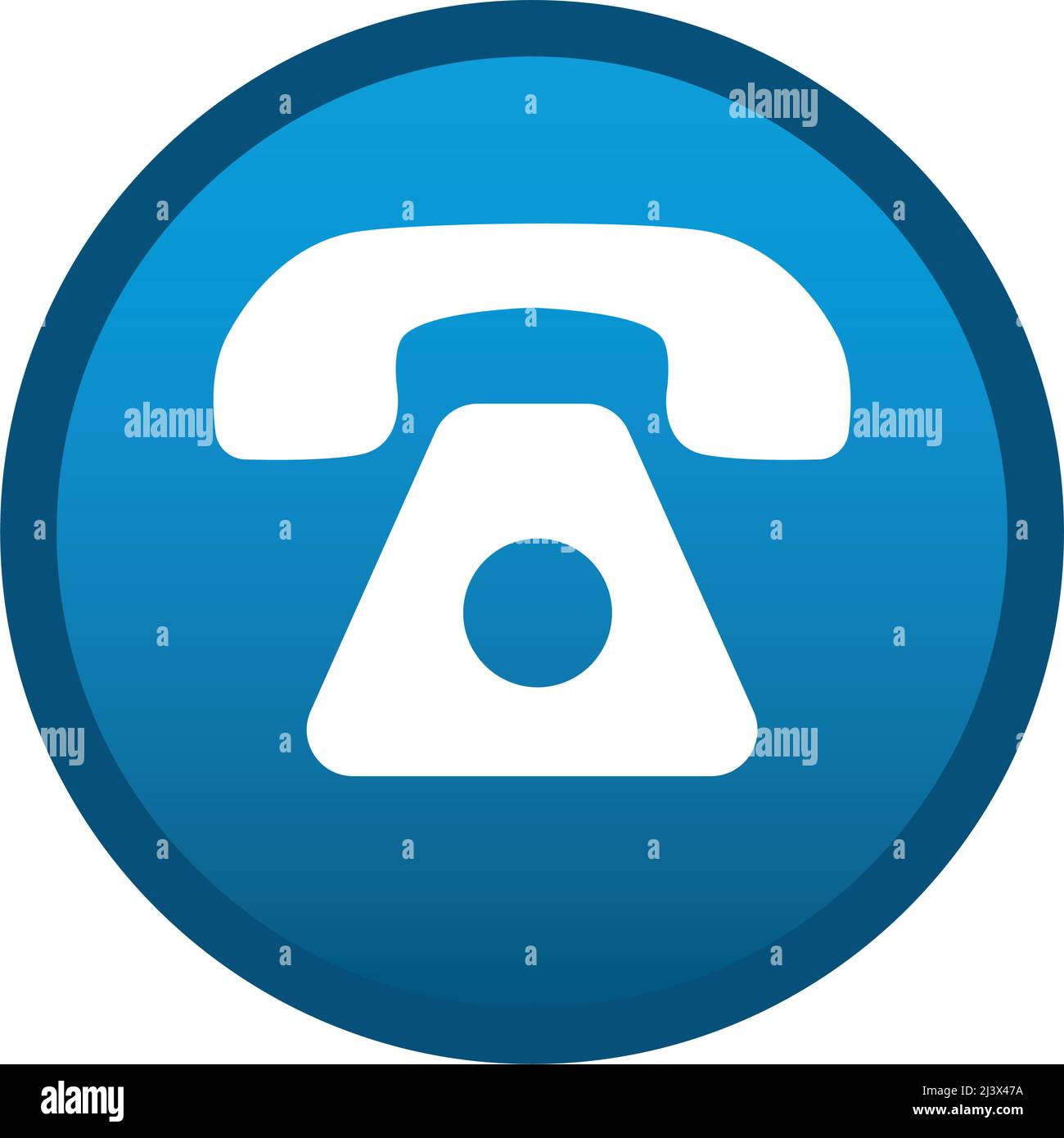 Round media phone icon on white background - Vector illustration Stock ...