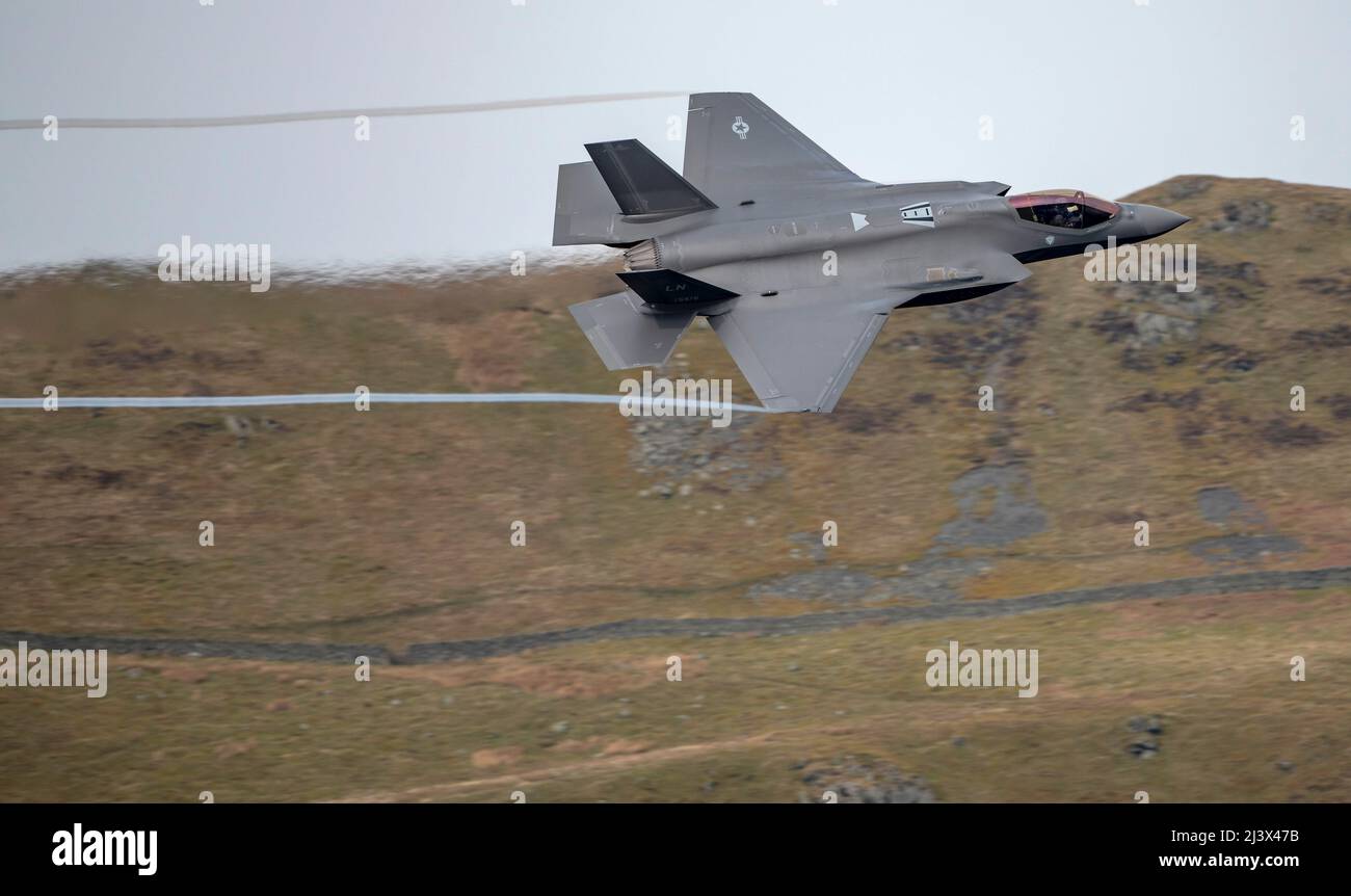 USAF F-35A Lightning II "Loki" flight from RAF Lakenheath 495th ...