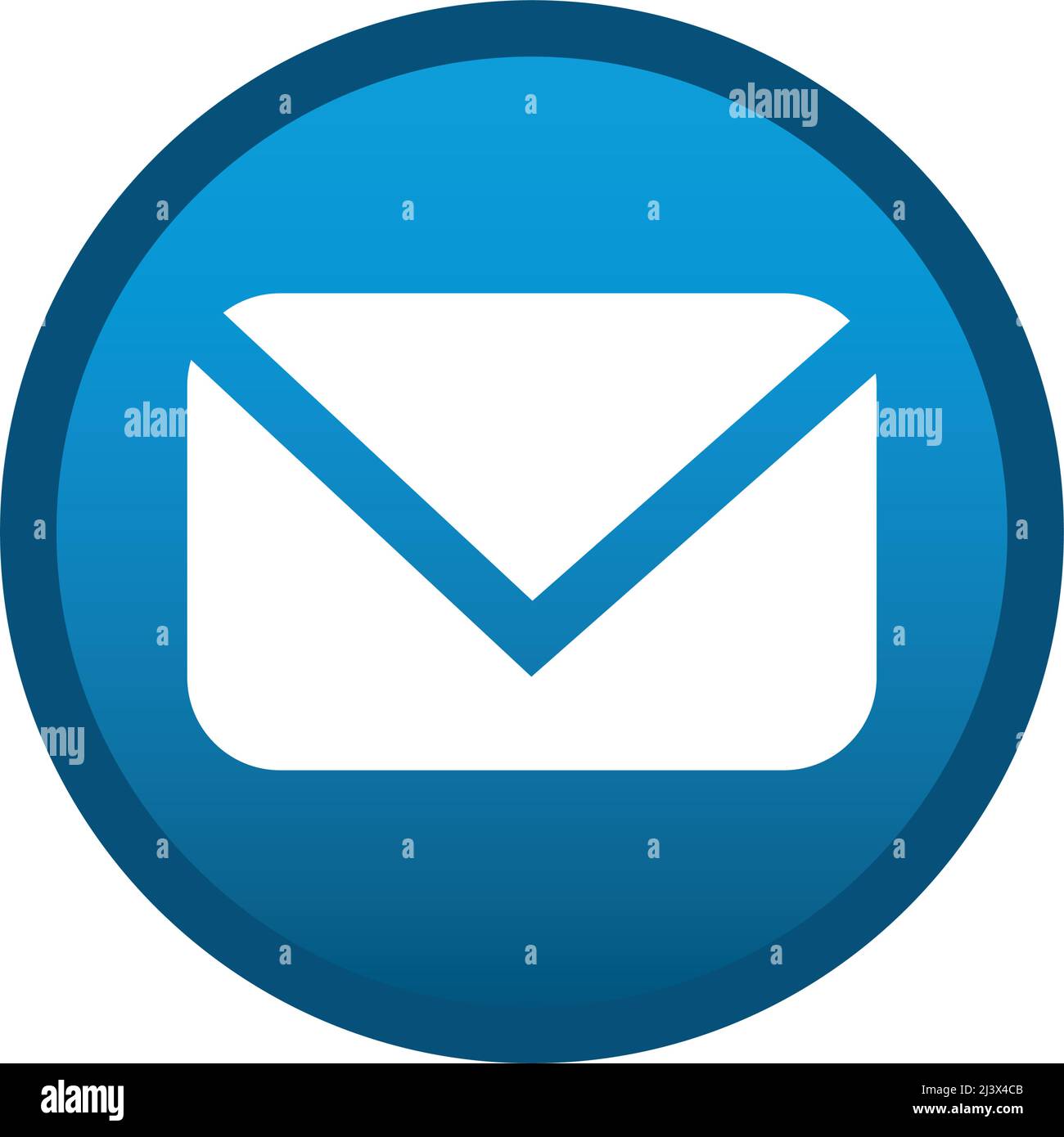 Round media letter icon on white background - Vector illustration Stock ...