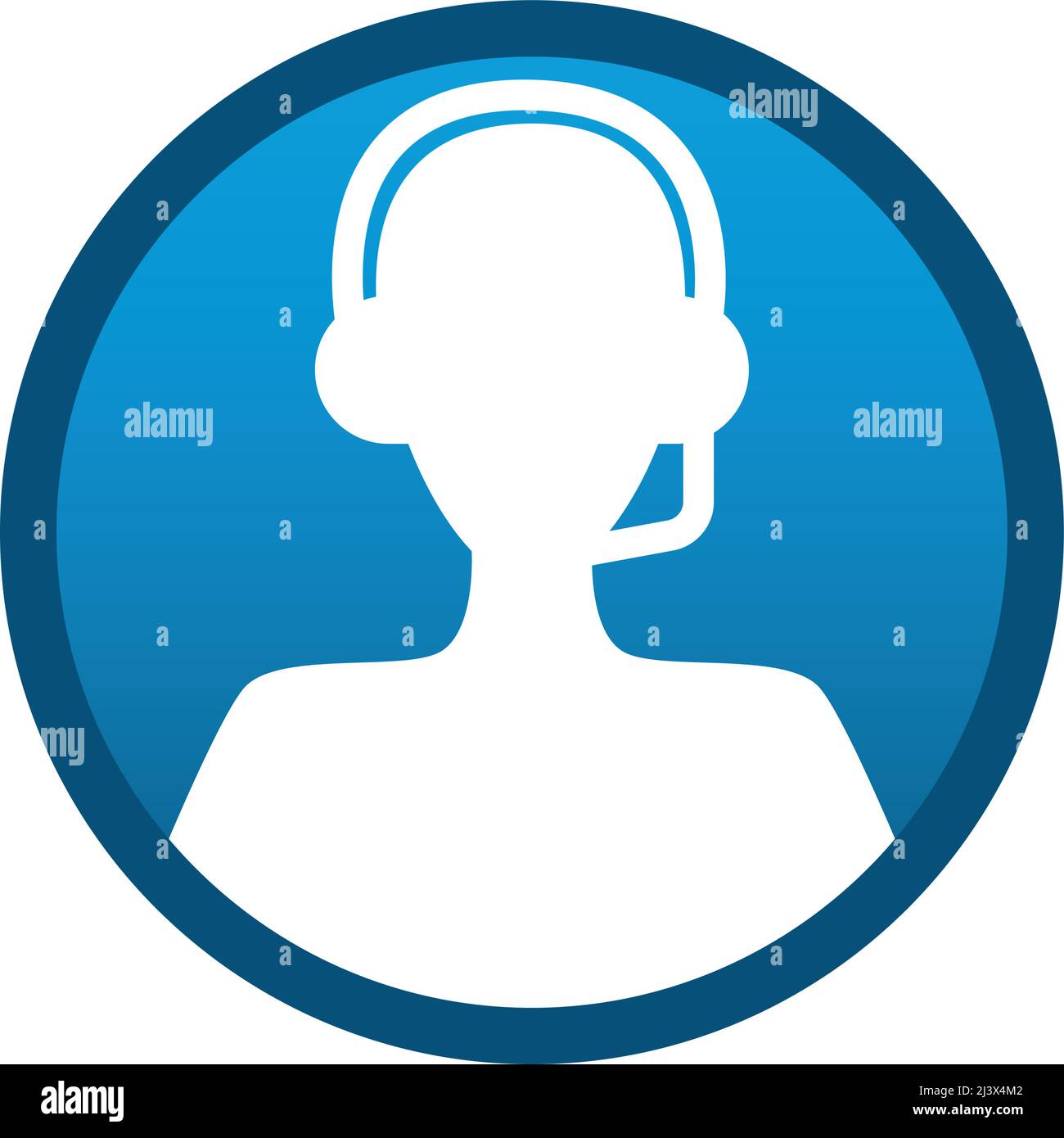 Technical support round media icon on white background - Vector ...