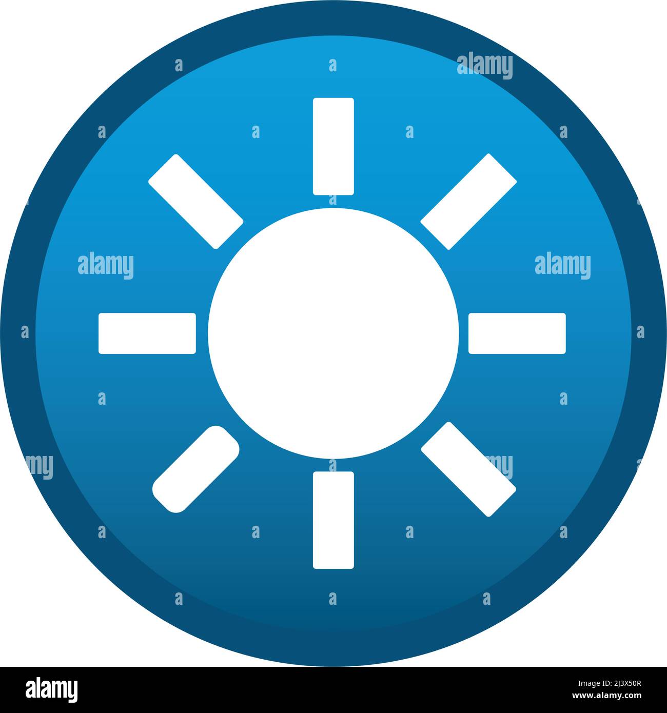 Sun round media icon on white background - Vector illustration Stock ...