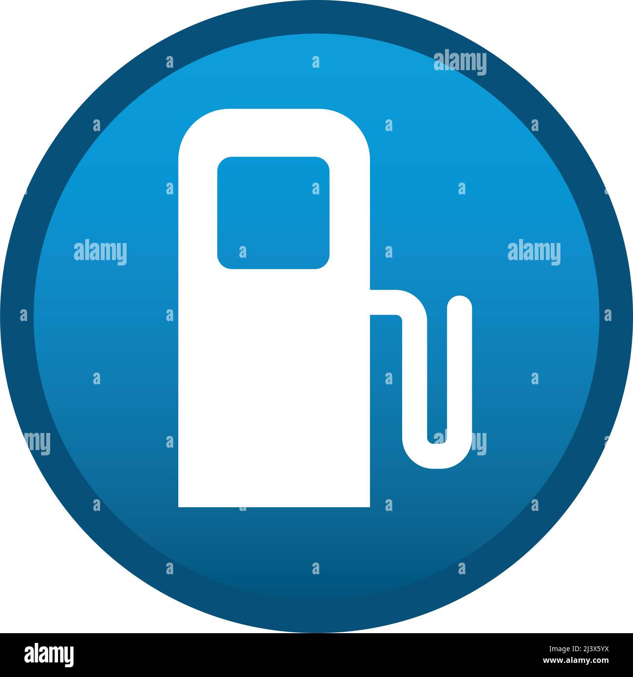 Gas station round media icon on white background - Vector illustration ...