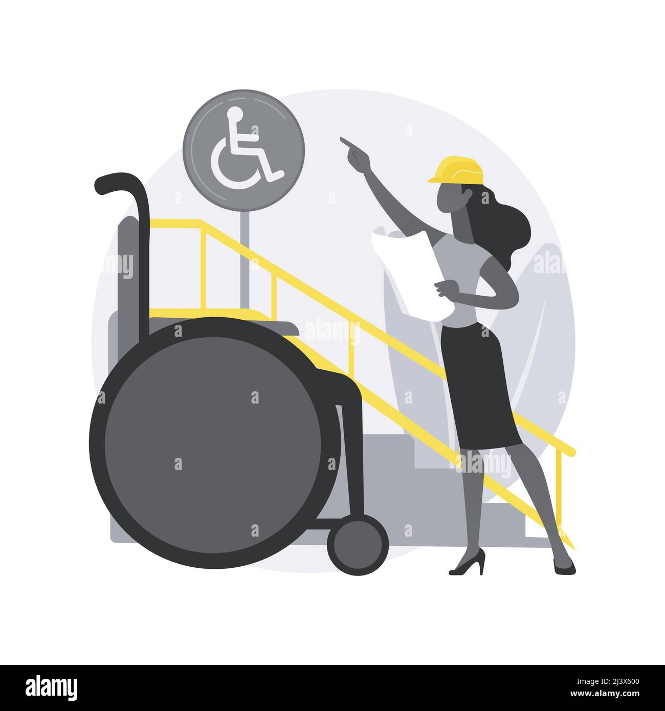 Accessible environment design abstract concept vector illustration ...