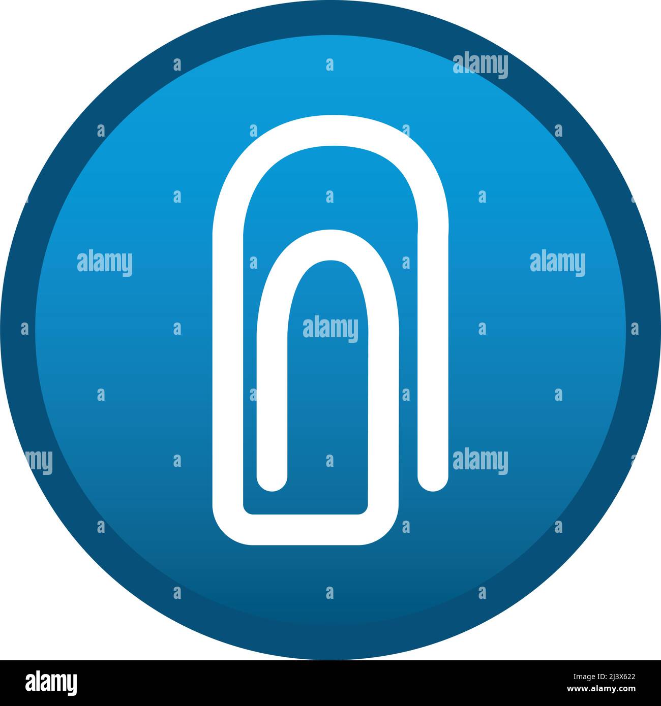 Round media clip icon on white background - Vector illustration Stock ...
