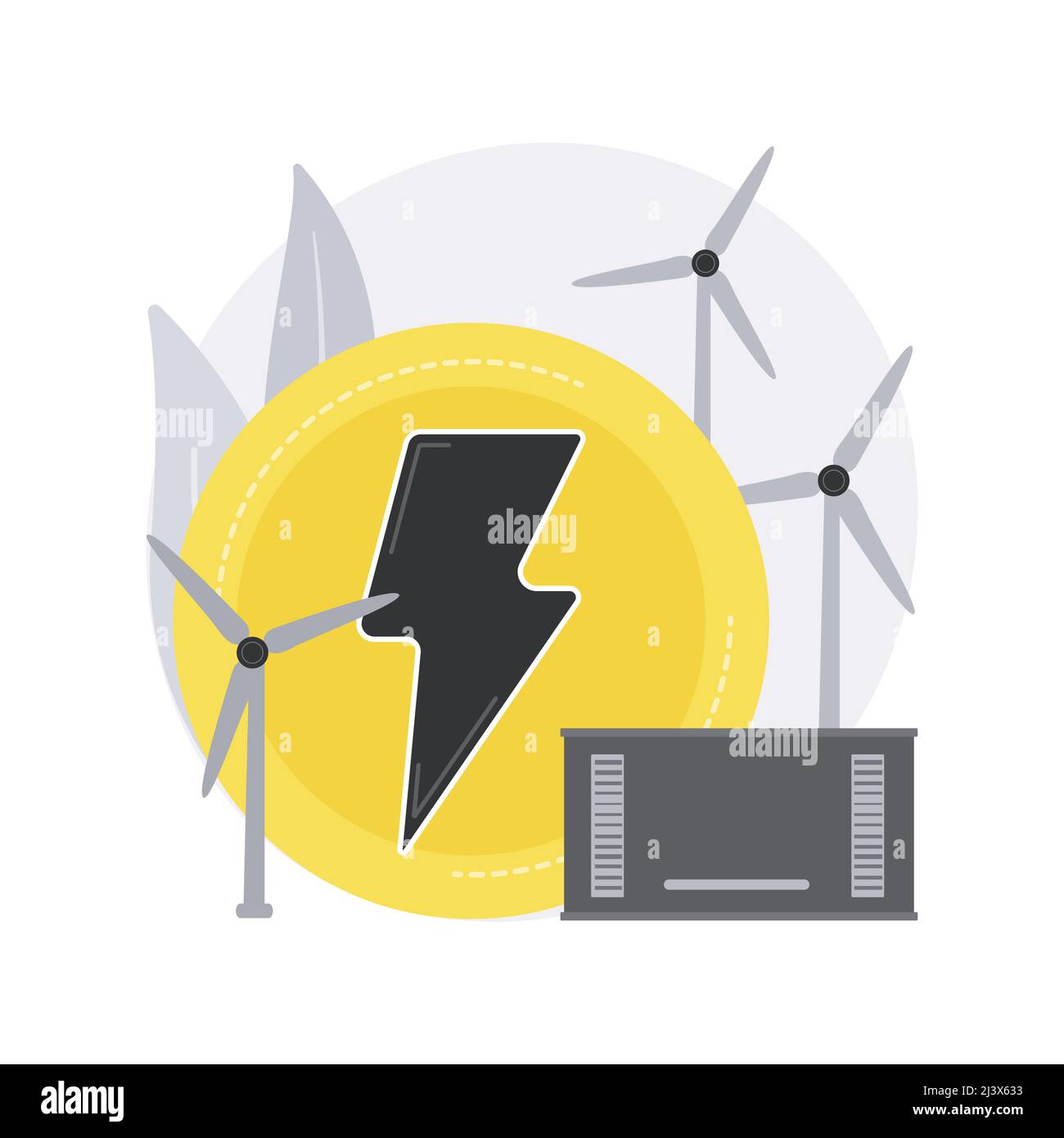 Wind power abstract concept vector illustration. Renewable energy ...