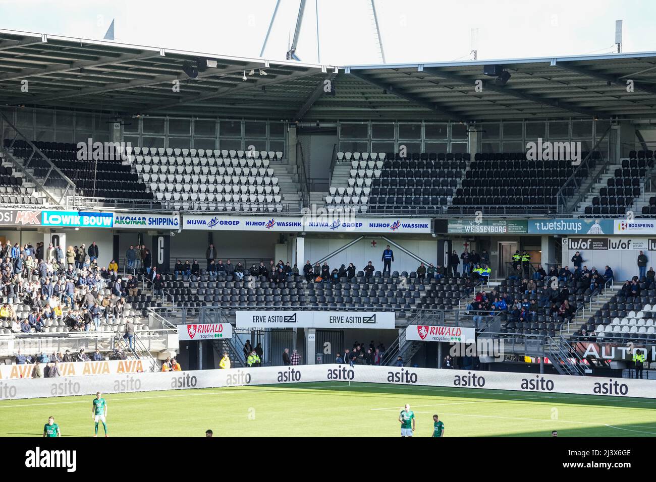 Almelo - Empty away stand during the match between Heracles Almelo v ...