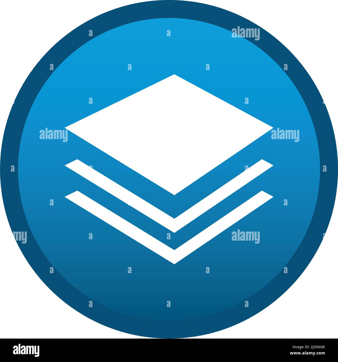 Round media icon stack of papers on white background - Vector ...