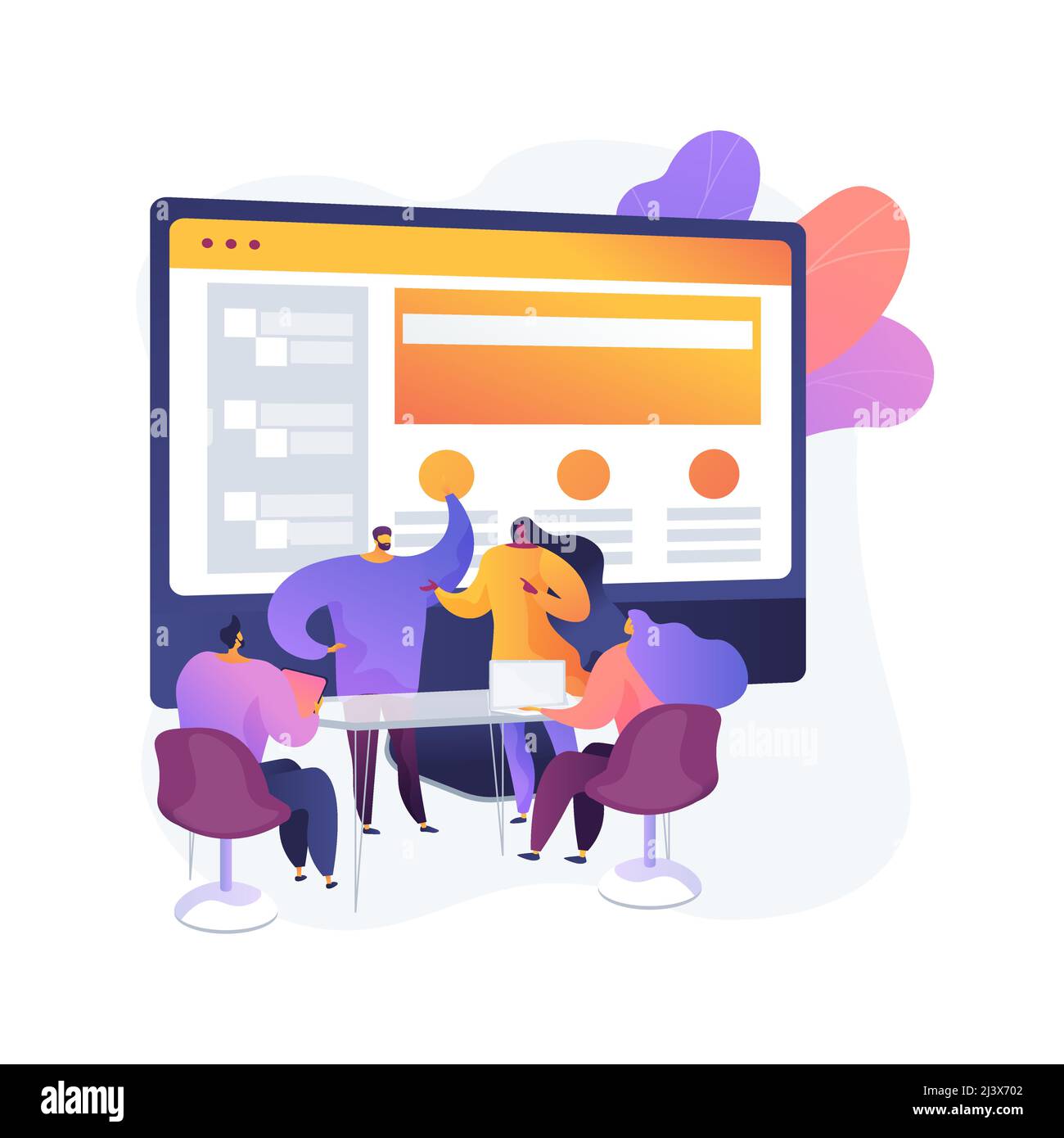 Corporate website abstract concept vector illustration. Official ...