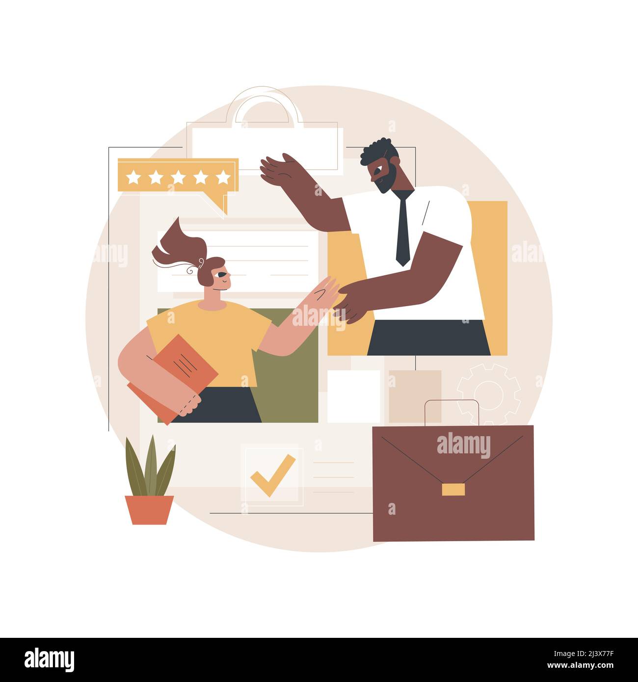 New team members flat Stock Vector Images - Alamy