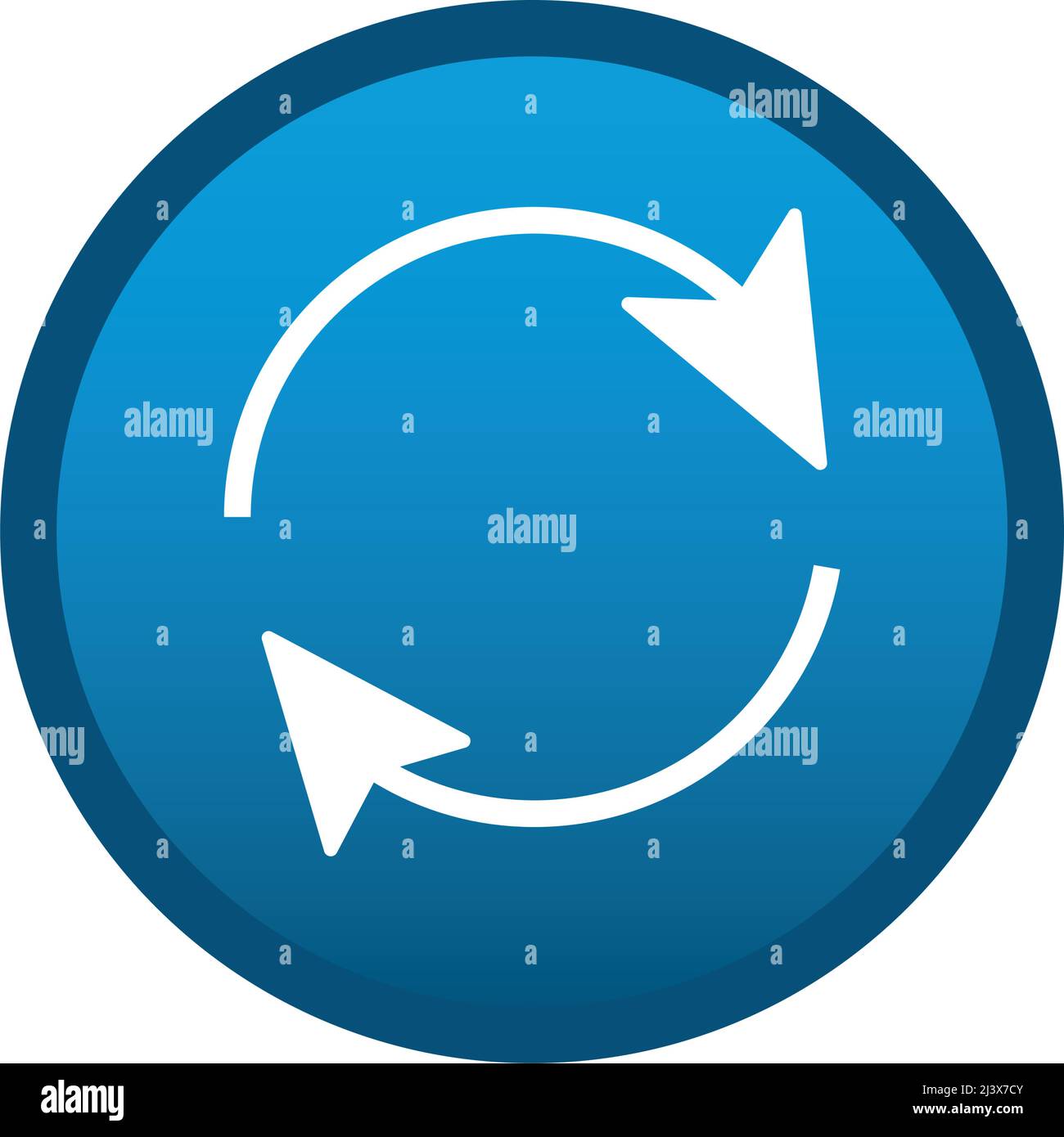 Round media icon circular arrow on white background - Vector ...