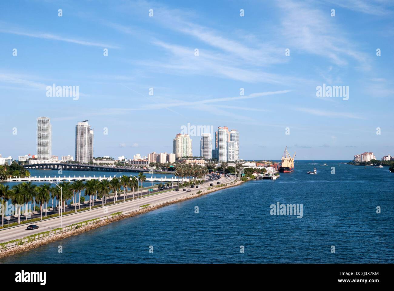Miami street view aerial hi-res stock photography and images - Alamy