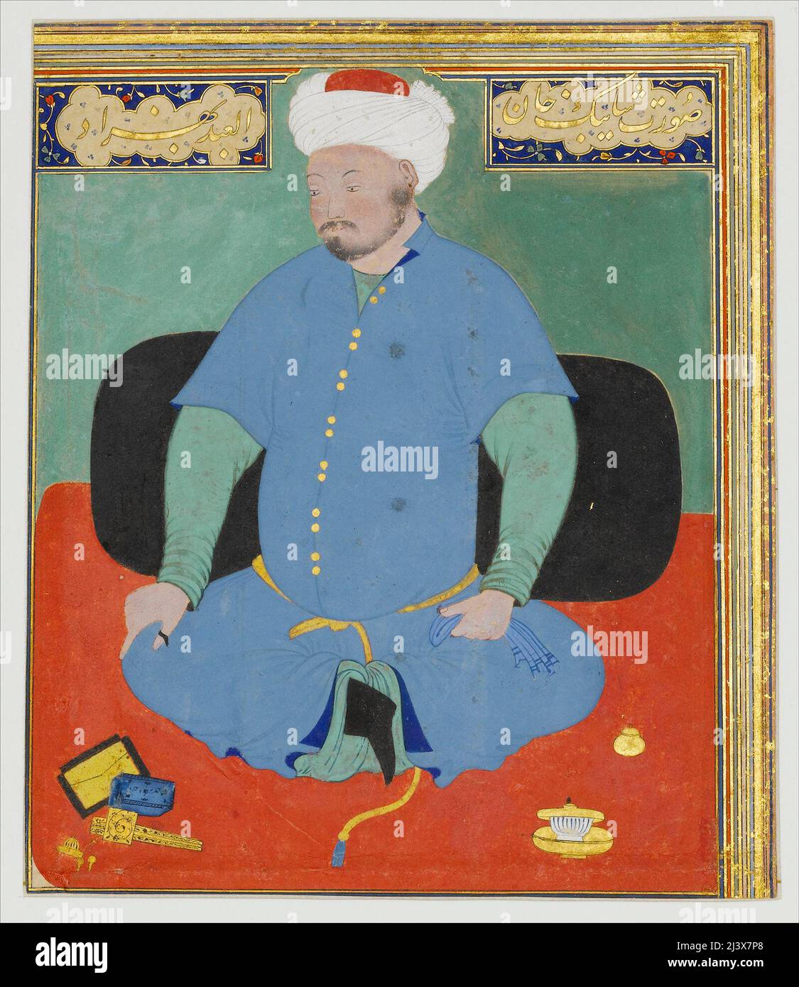 Portrait of Muhammad Khan Shaibani, the Uzbek (d.1510) 16th century ...