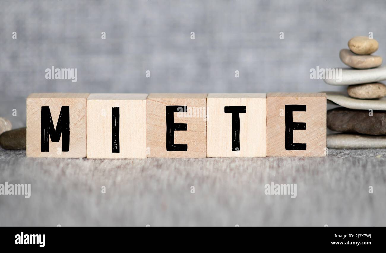 Symbol for rising rents. Dice form the German word Miete rent in ...