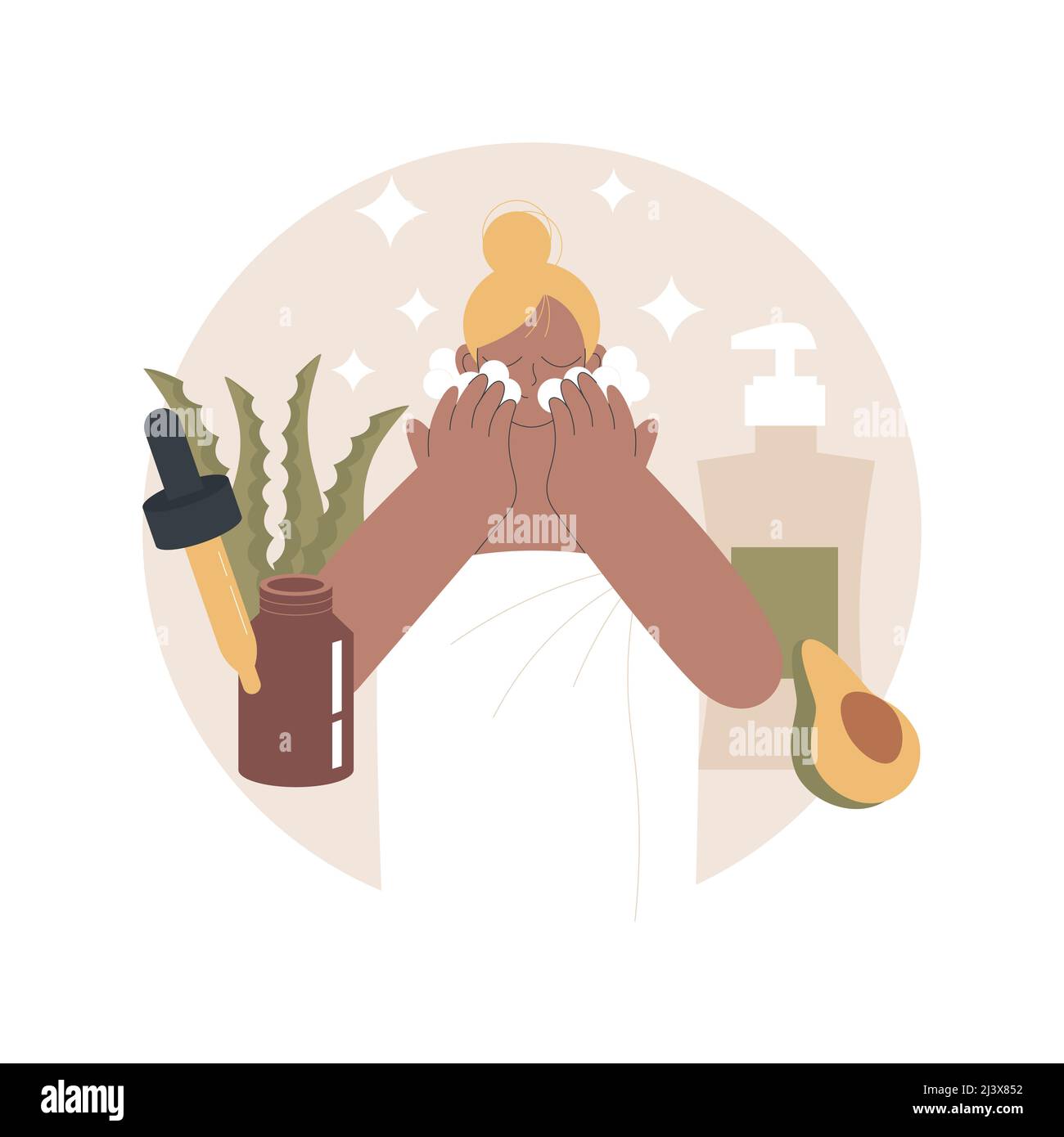 Face cream hair serum Stock Vector Images - Alamy