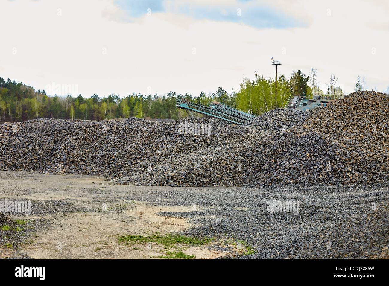 Top of Black basalt stones mine, Industry of basalt stone, stone quarry ...