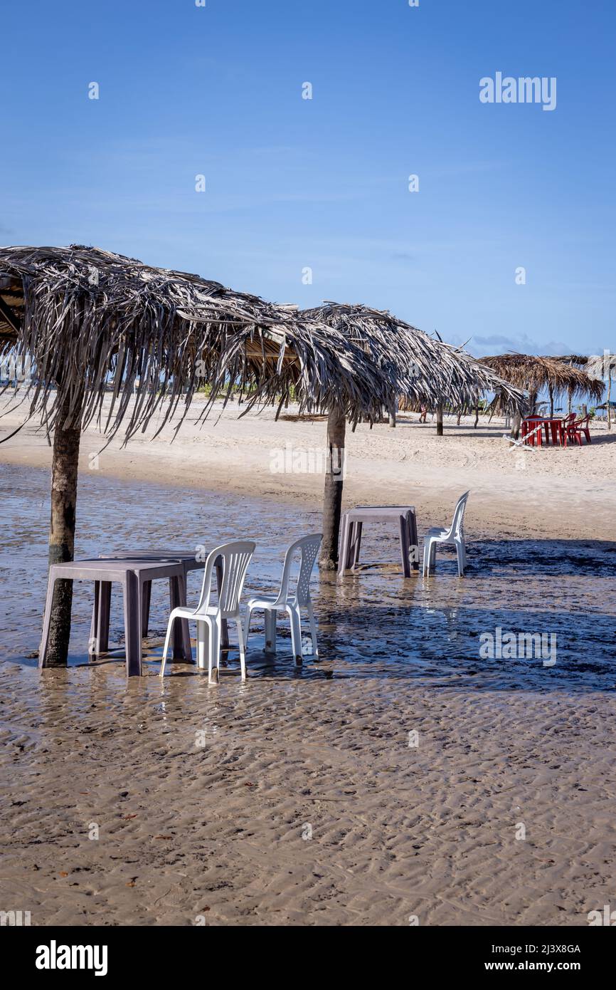 Beautiful paradise beach without people. Holiday landscape. Sunny day ...