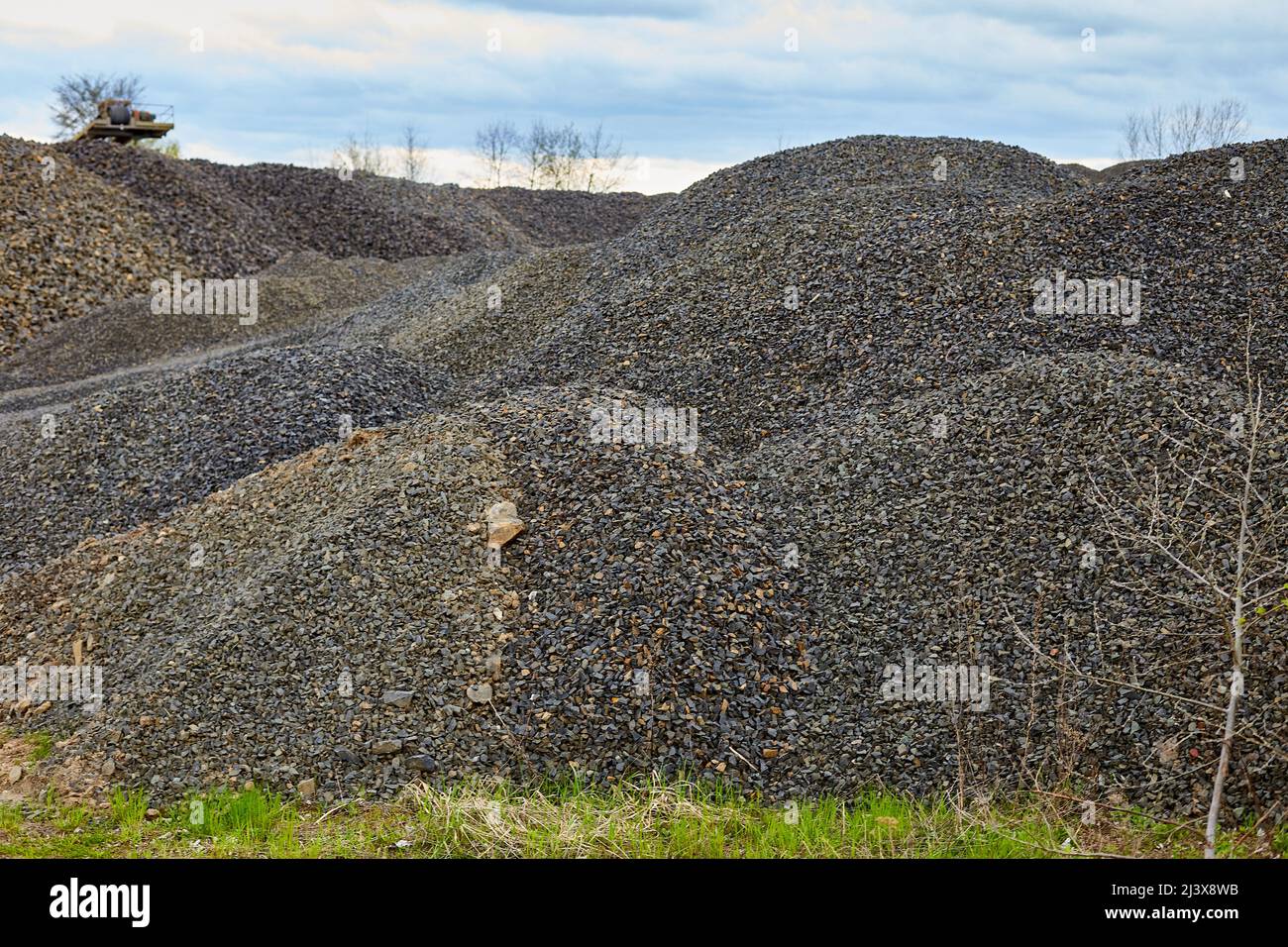 Top of Black basalt stones mine, Industry of basalt stone, stone quarry ...