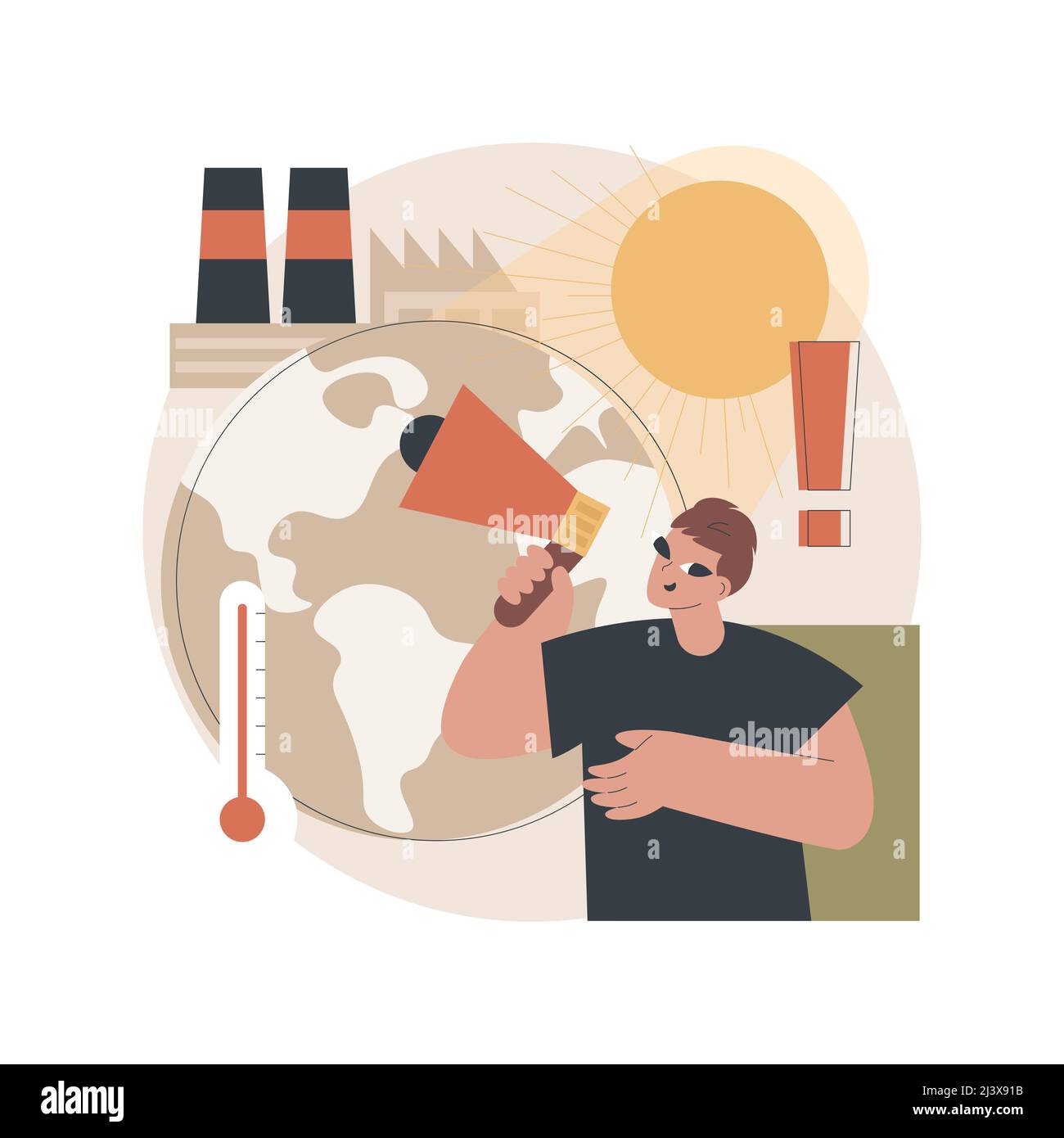 Global warming abstract concept vector illustration. Environmental ...