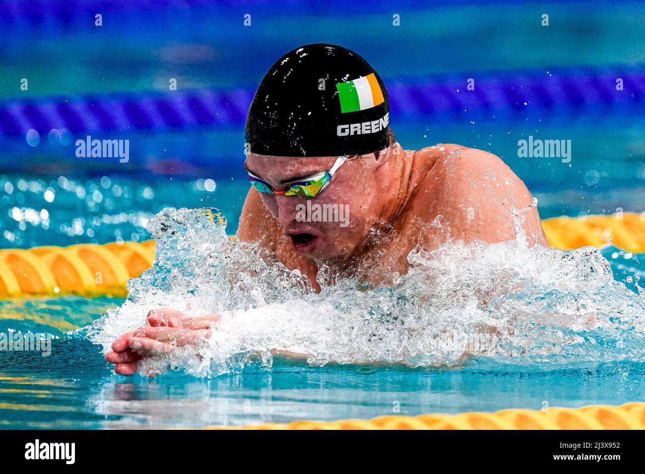EINDHOVEN, NETHERLANDS - APRIL 10: Darragh Greene competing in the Men ...