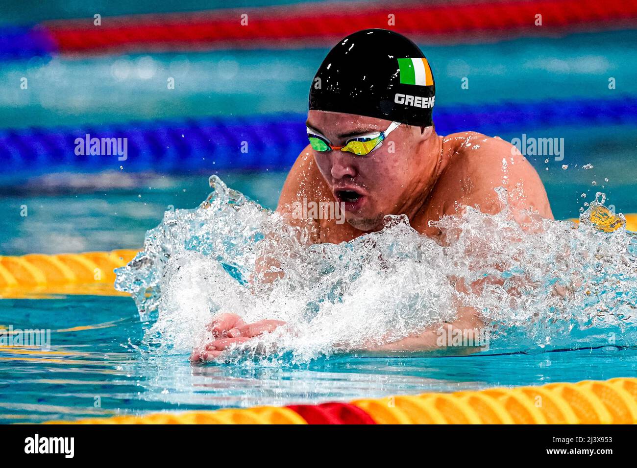 EINDHOVEN, NETHERLANDS - APRIL 10: Darragh Greene competing in the Men ...