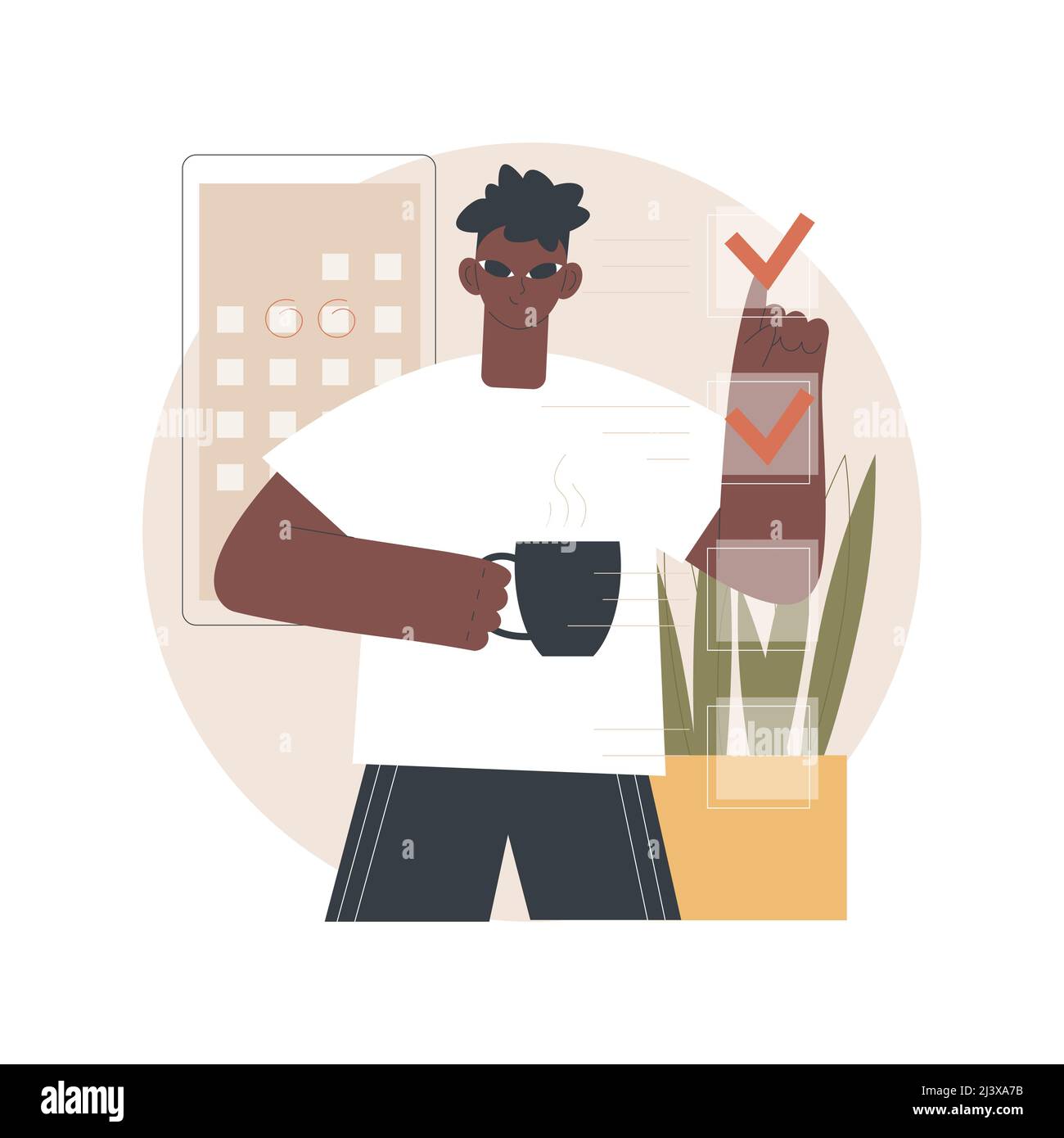 Self management abstract concept vector illustration. Personal ...