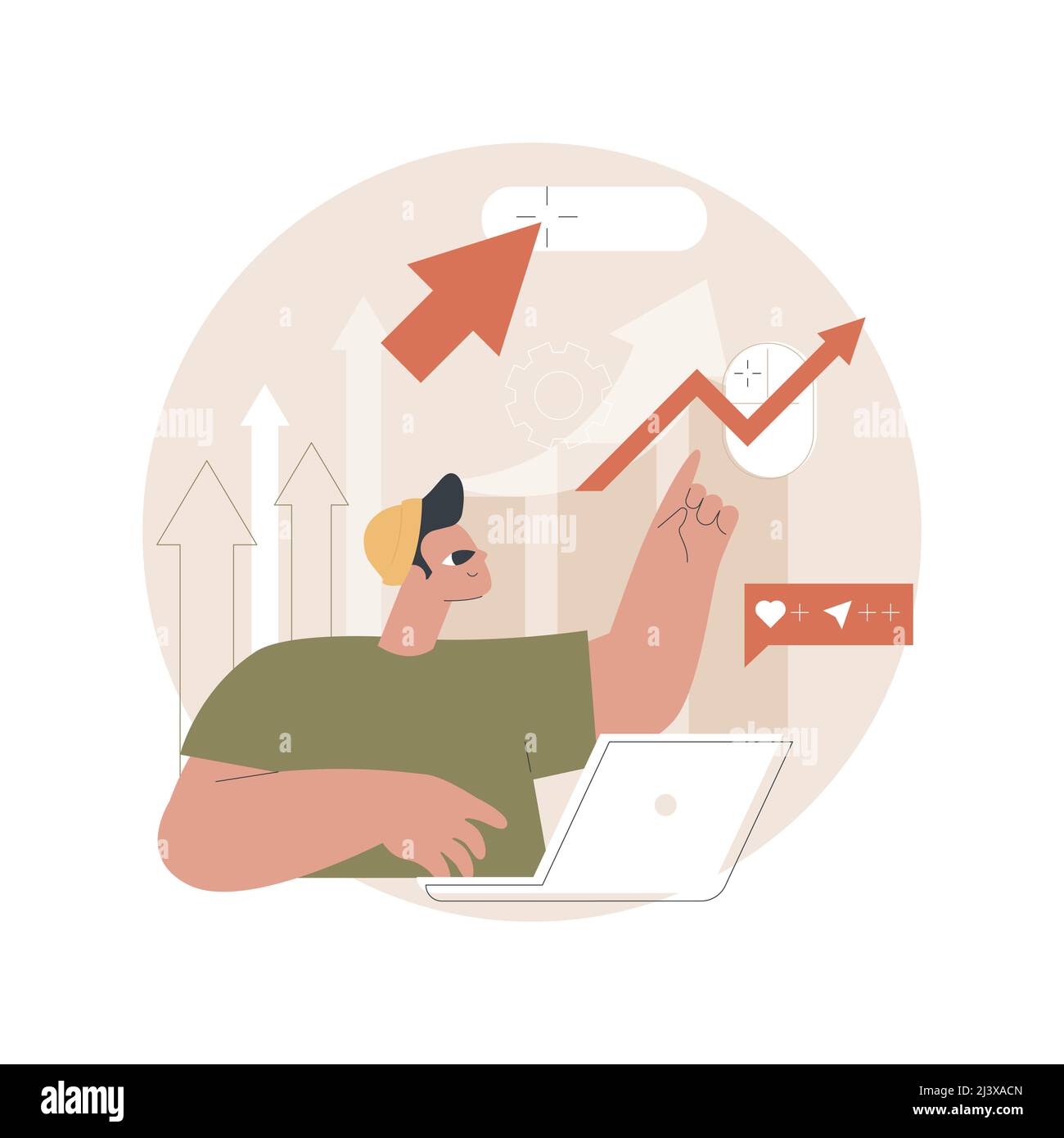 Click Tracking Abstract Concept Vector Illustration Clients Behavior