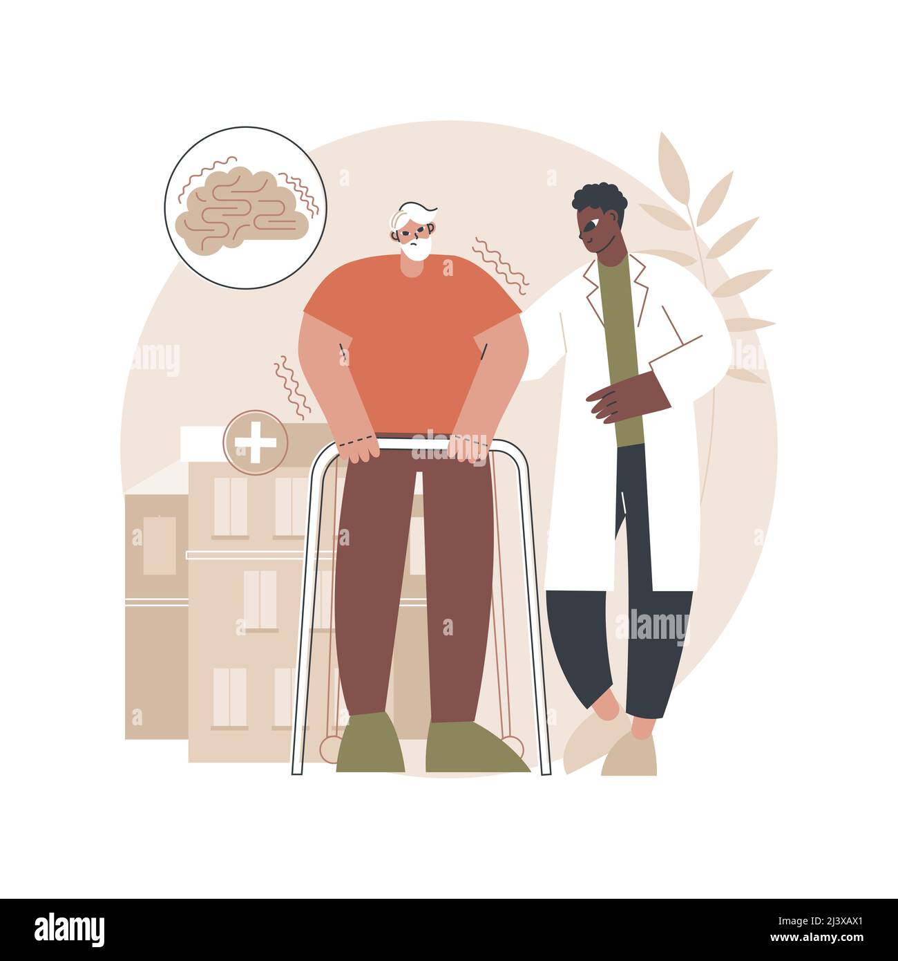 Parkinson disease abstract concept vector illustration. Parkinson cause ...