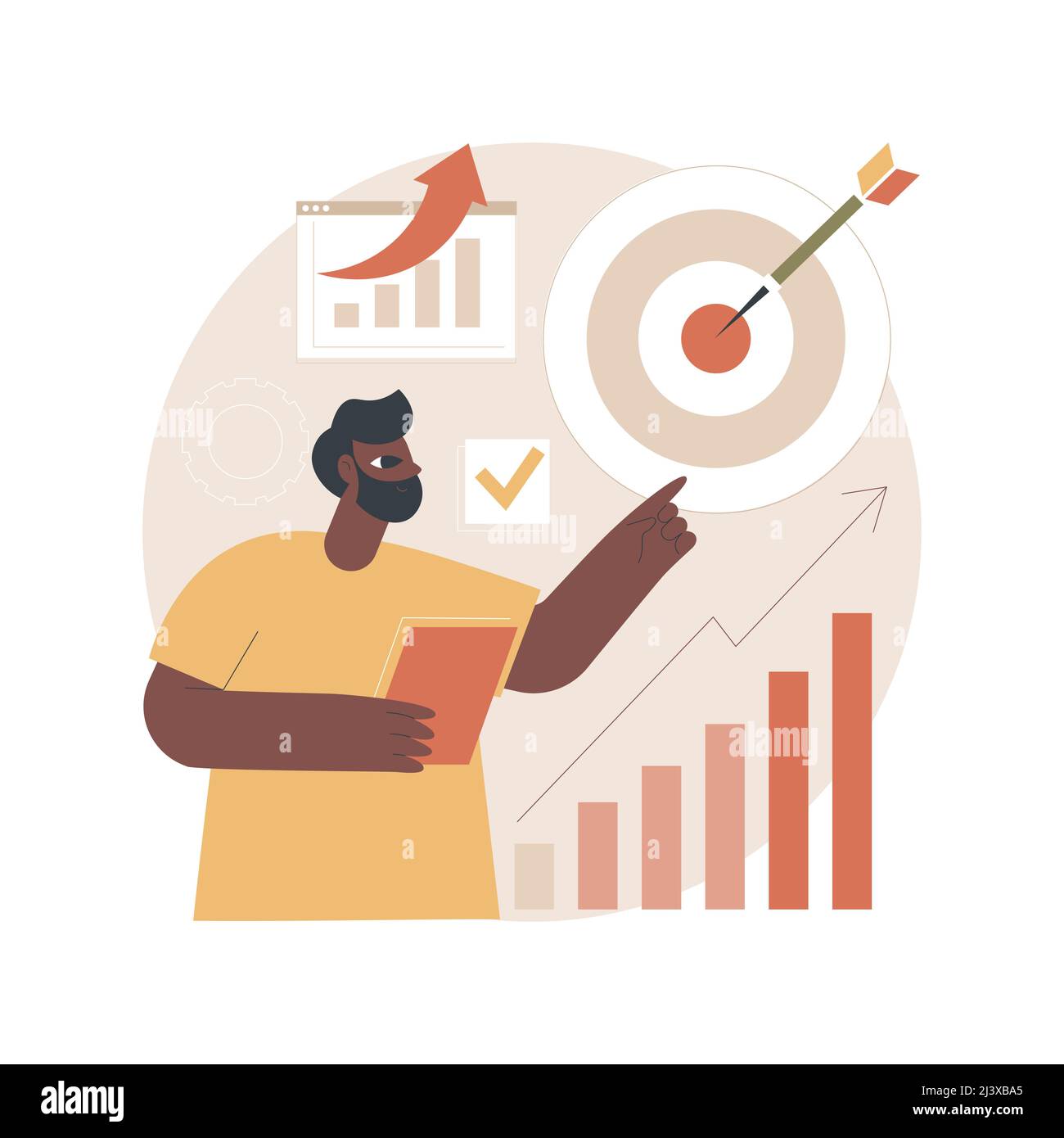 Performance management abstract concept vector illustration. Human ...