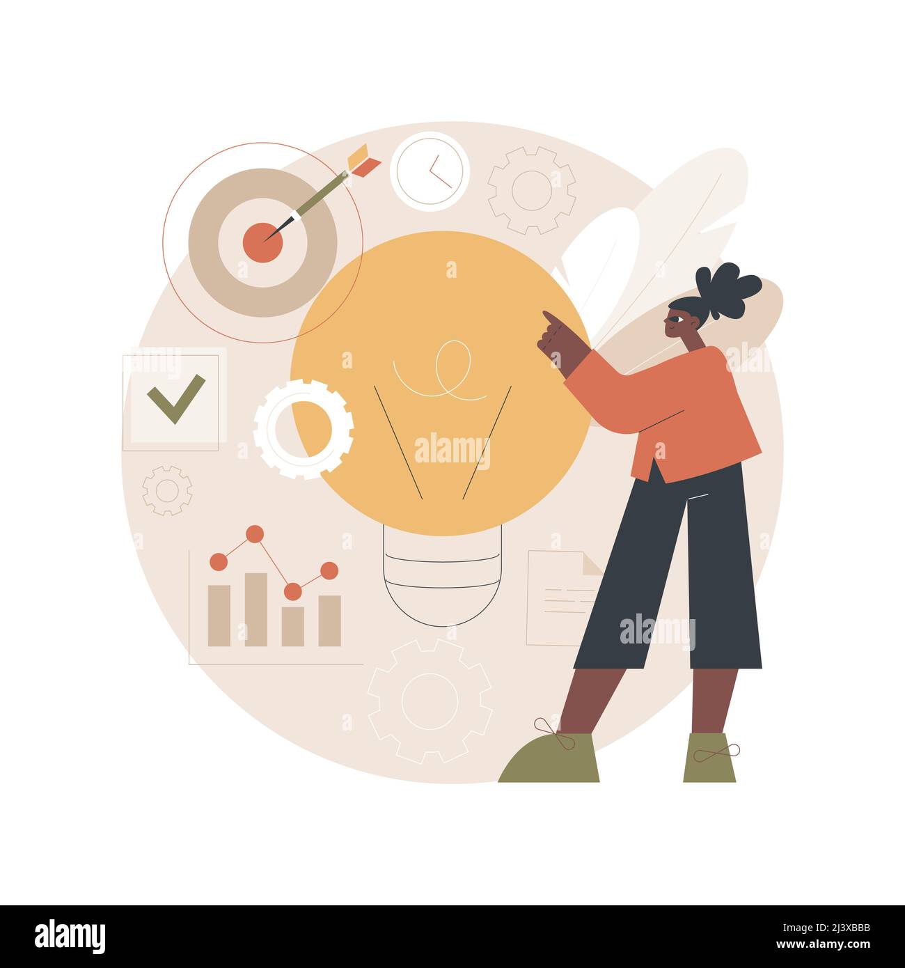 Idea management abstract concept vector illustration. Grow new idea ...
