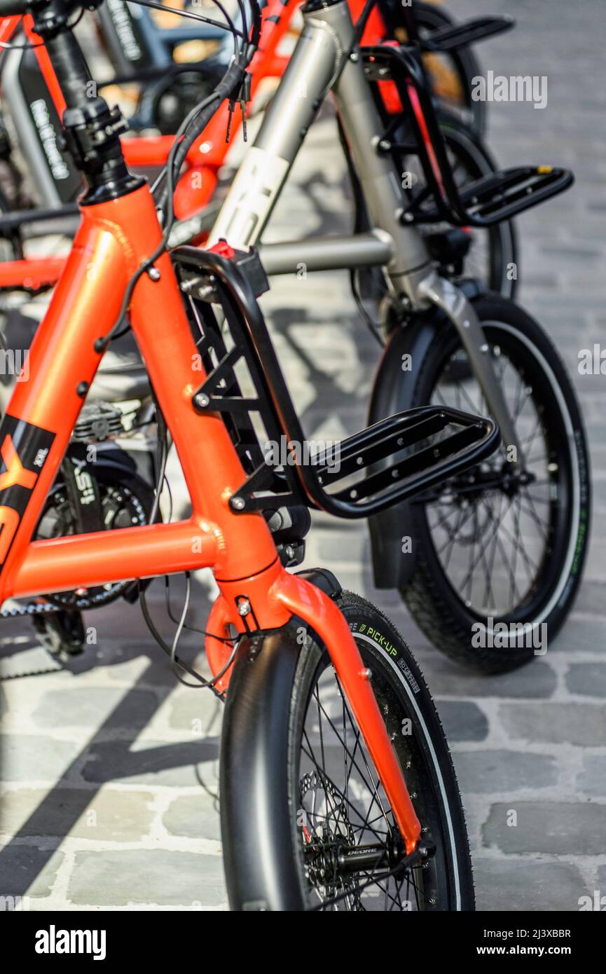 Exposition of different kind of bikcycle at the BikeBrussels - View and ...