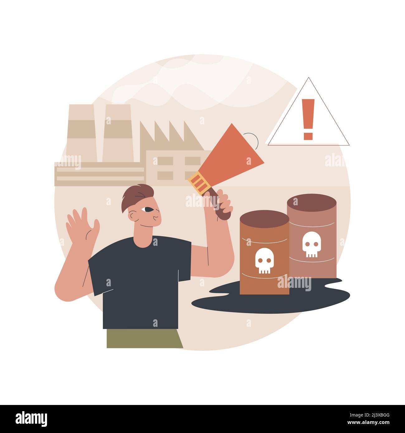 Chemical pollution abstract concept vector illustration. Hazardous ...