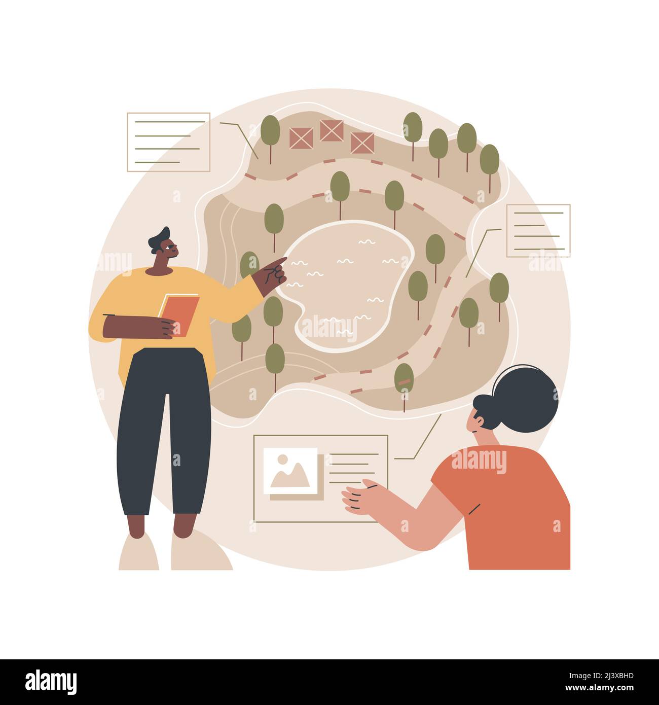 Area management abstract concept vector illustration. Land management ...