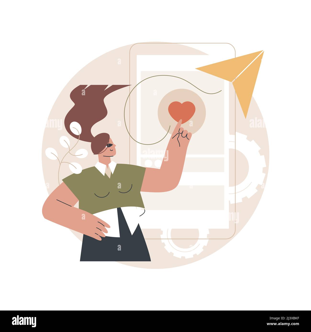 Cross-posting abstract concept vector illustration. Digital marketing ...