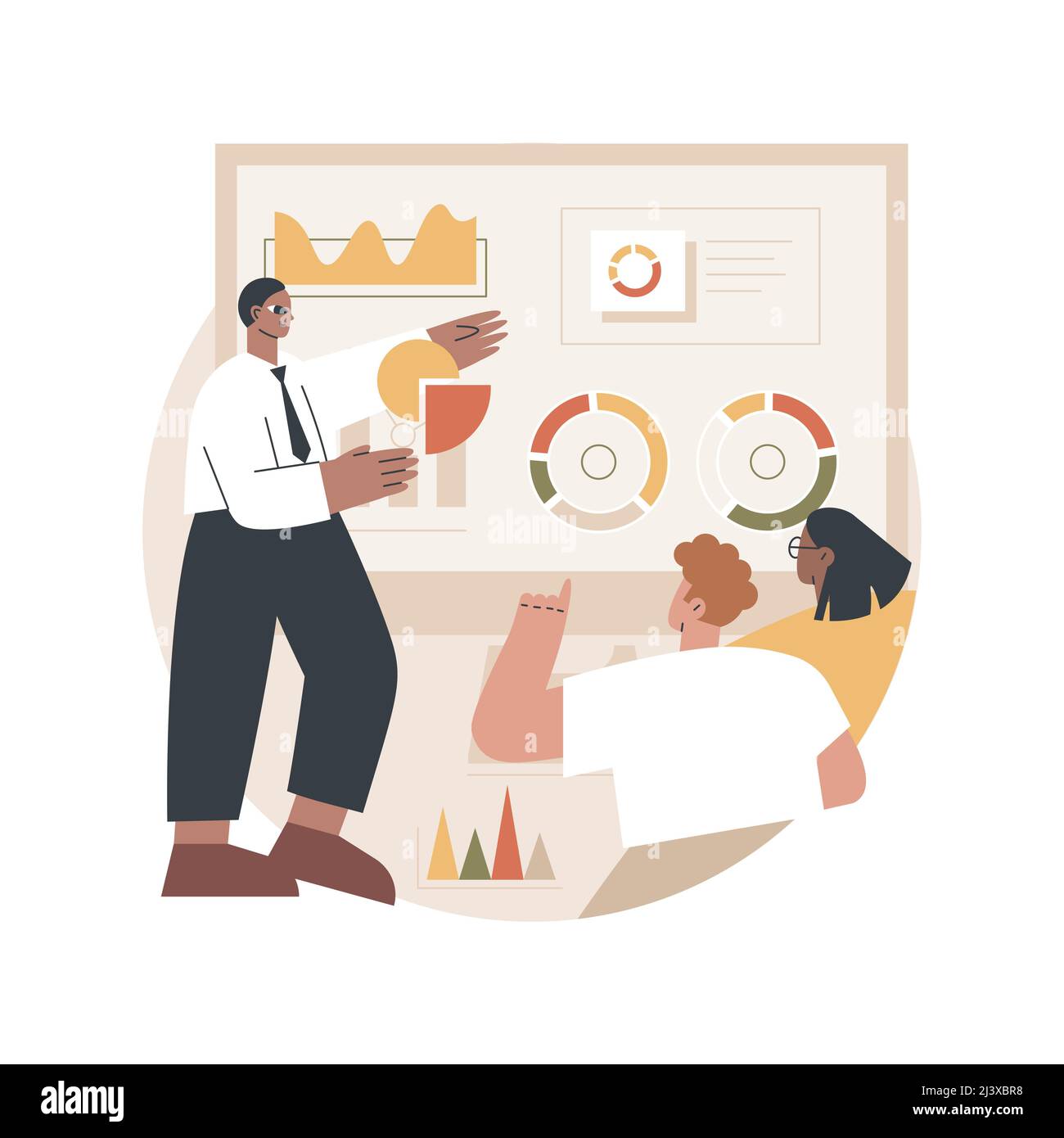 Digital presentation abstract concept vector illustration. Office ...