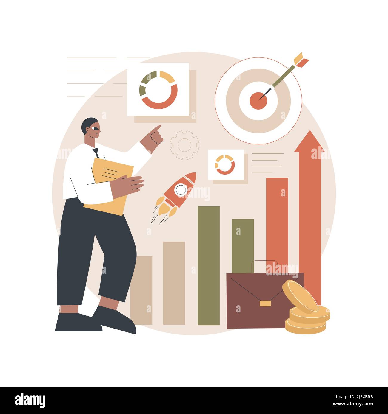 Business direction abstract concept vector illustration. Business ...