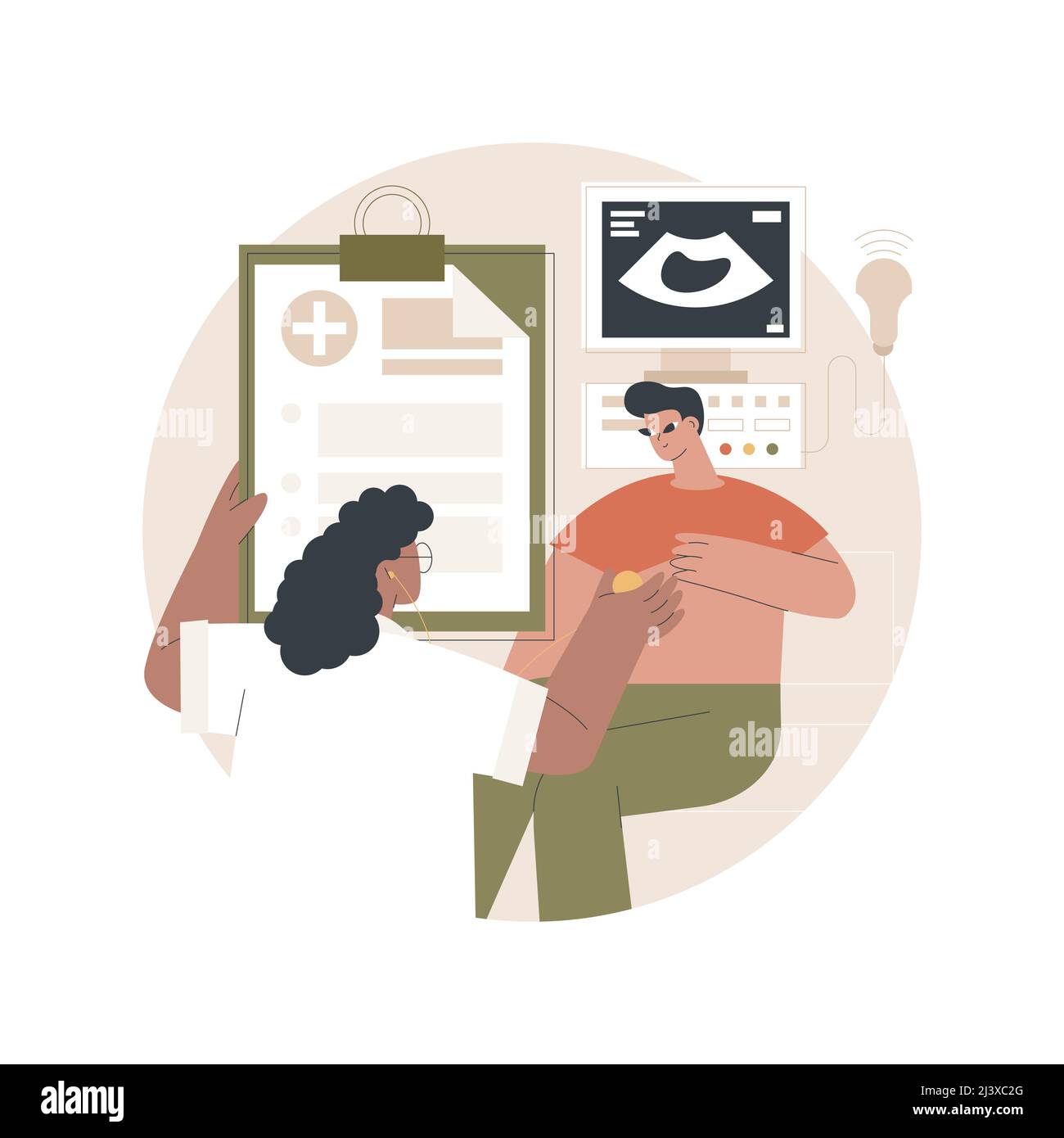 Head to toe physical examination abstract concept vector illustration ...