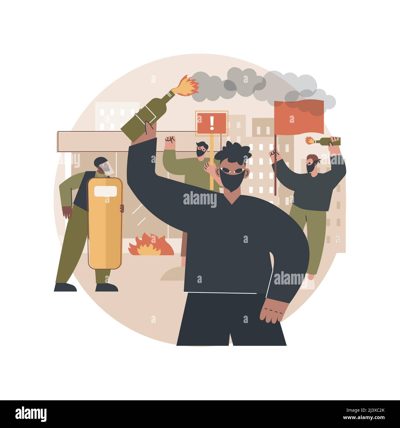 Street riots Stock Vector Images - Alamy