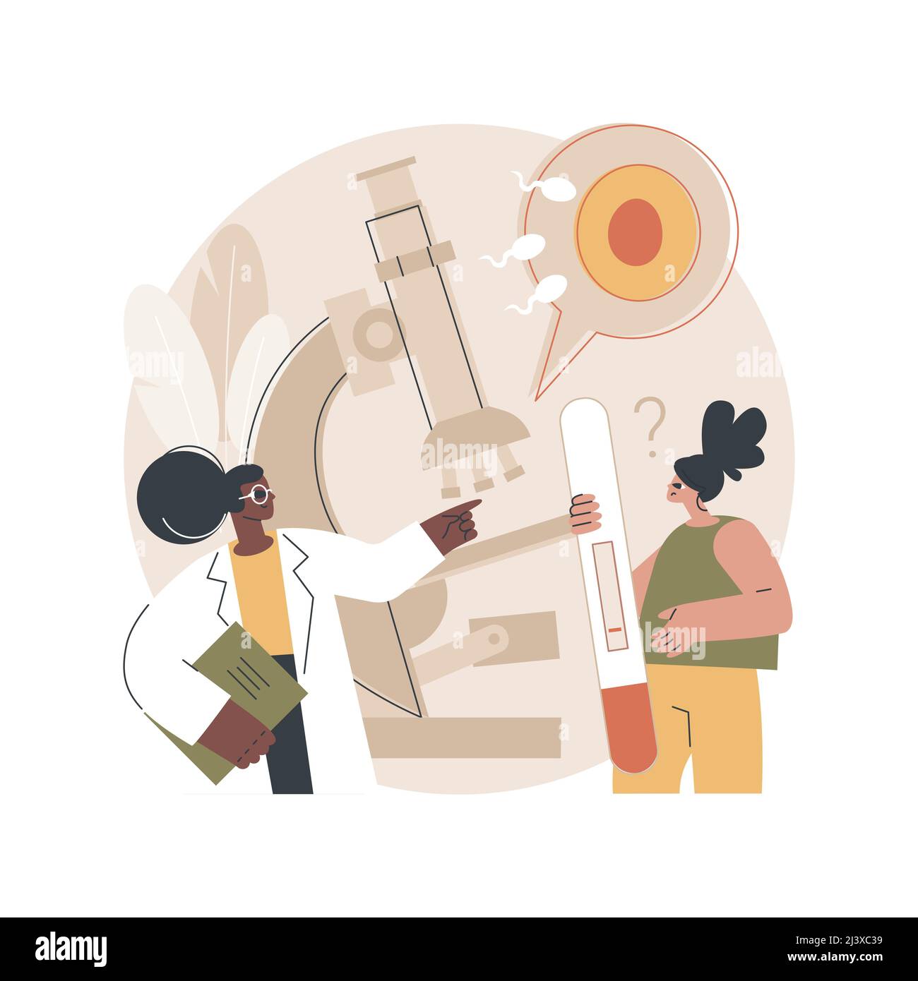 Infertility diagnosis abstract concept vector illustration. Female ...