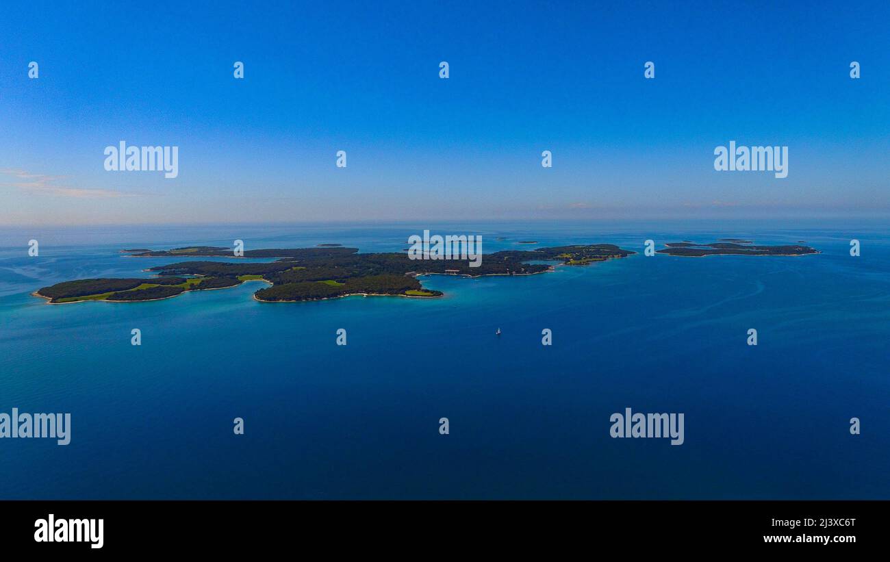 Aerial view of Brijuni national Park, Pula, Croatia Stock Photo - Alamy