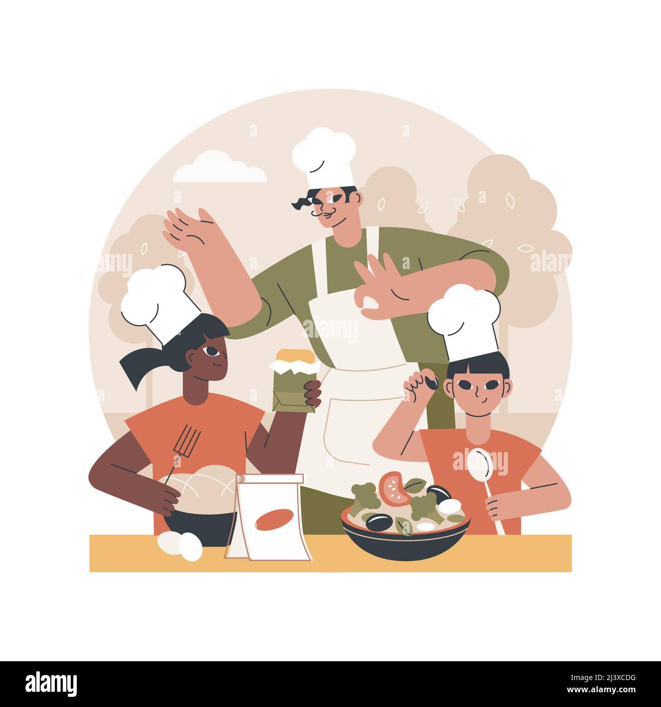 Camp cooking illustration High Resolution Stock Photography and Images ...