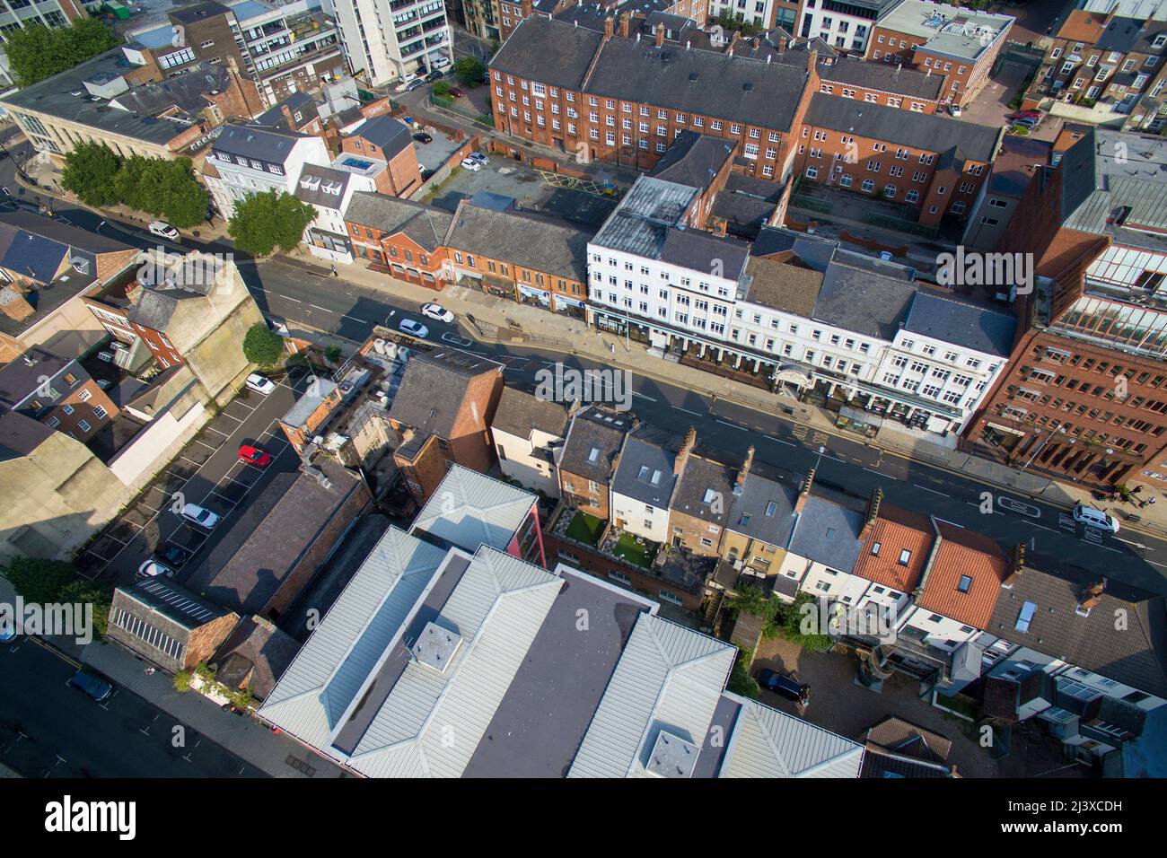 aerial view of Kingston upon Hull city centre, George Street Stock ...