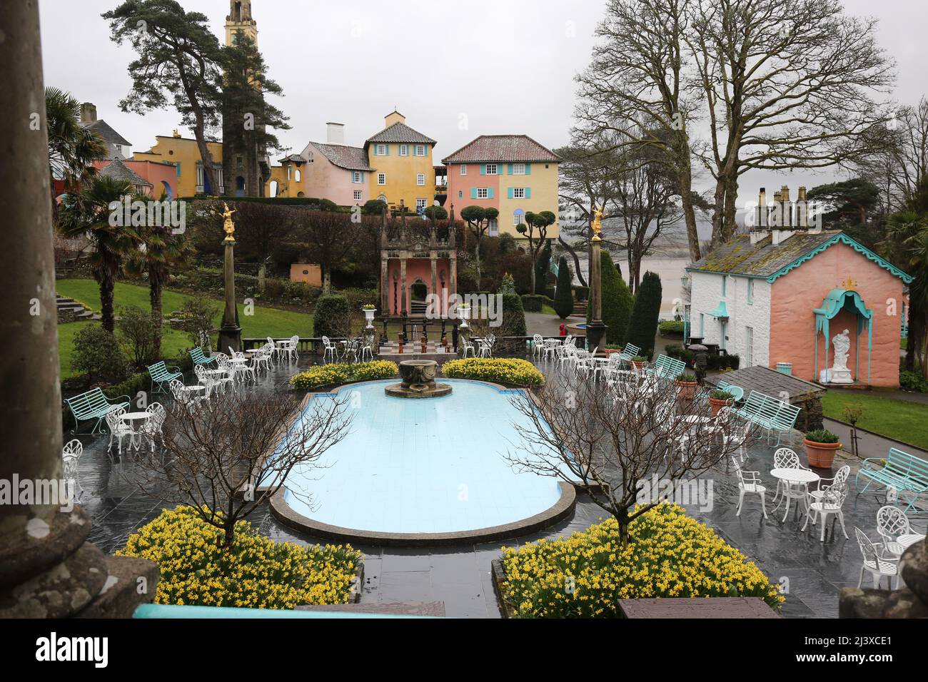 Portmeirion, Gwynedd, North Wales, Wales, UK. It was designed and built ...