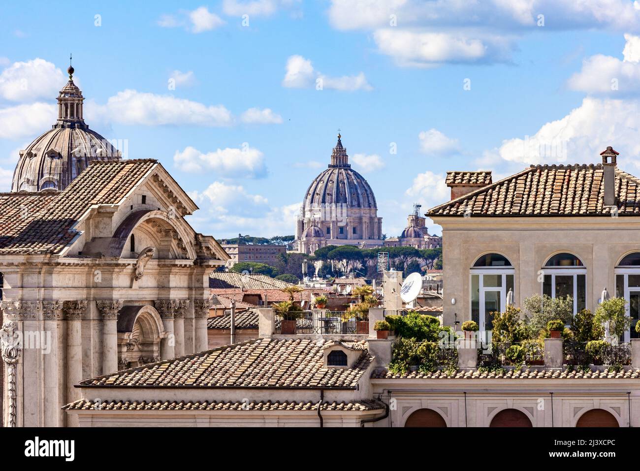Landscape from Capitol terrace on roofs and churches of the ancient ...