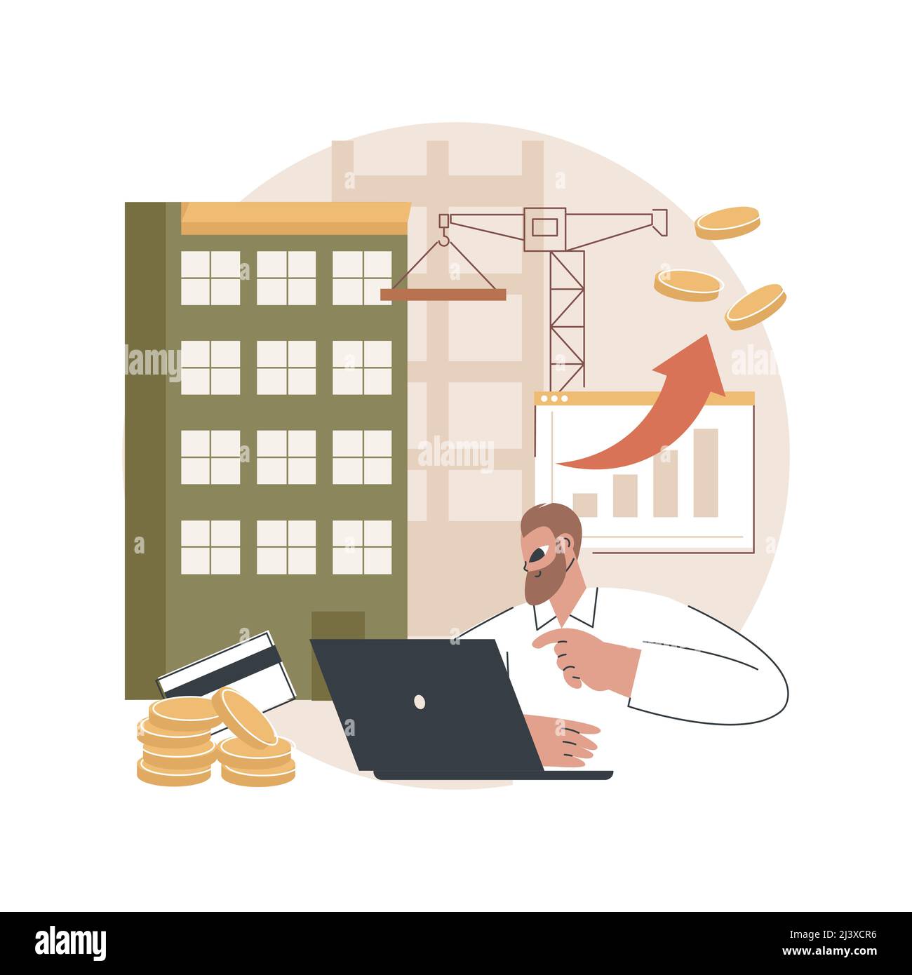 Building investment abstract concept vector illustration. Residential ...