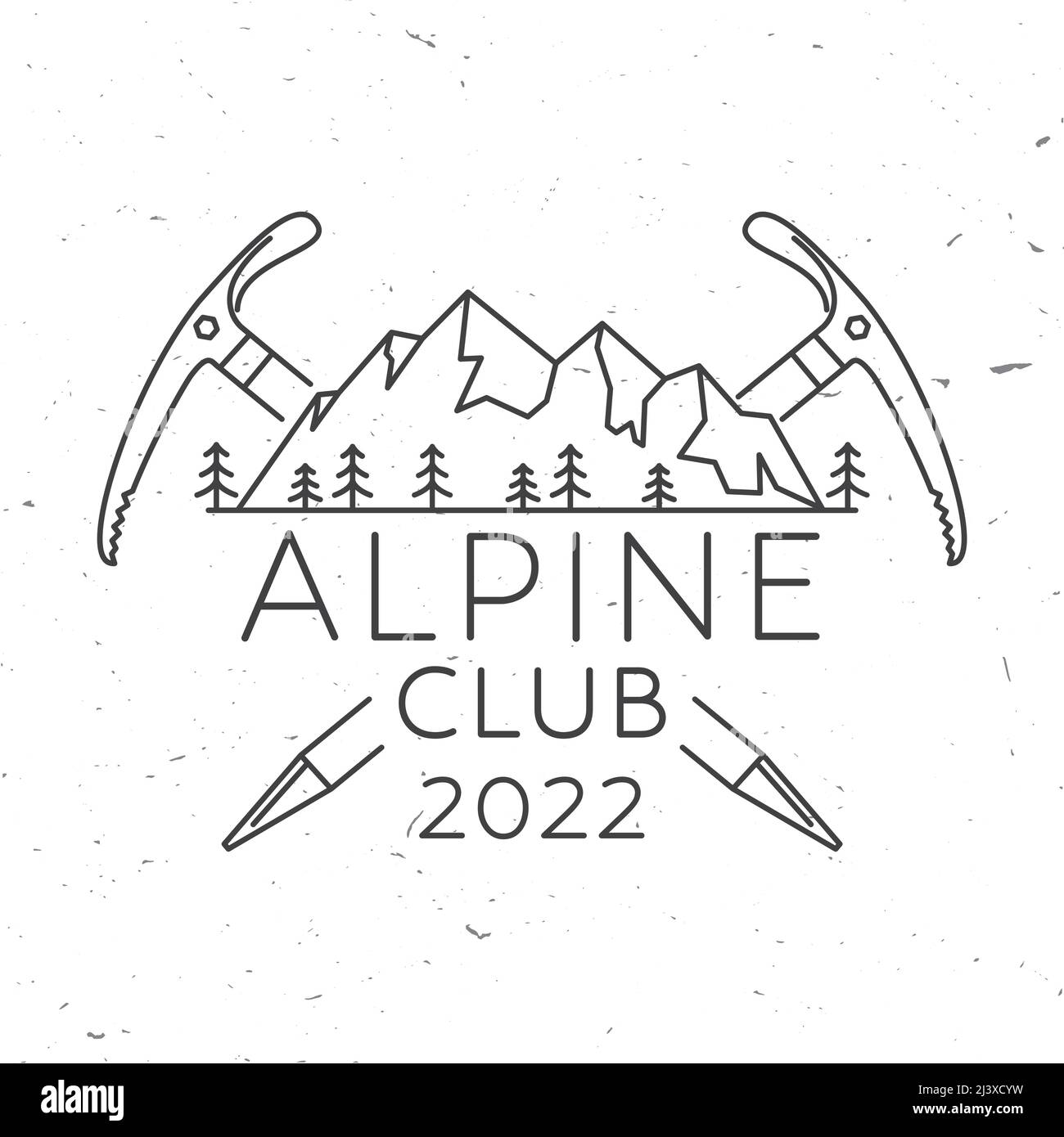 Alpine club badge. Vector illustration. Concept for shirt or logo ...