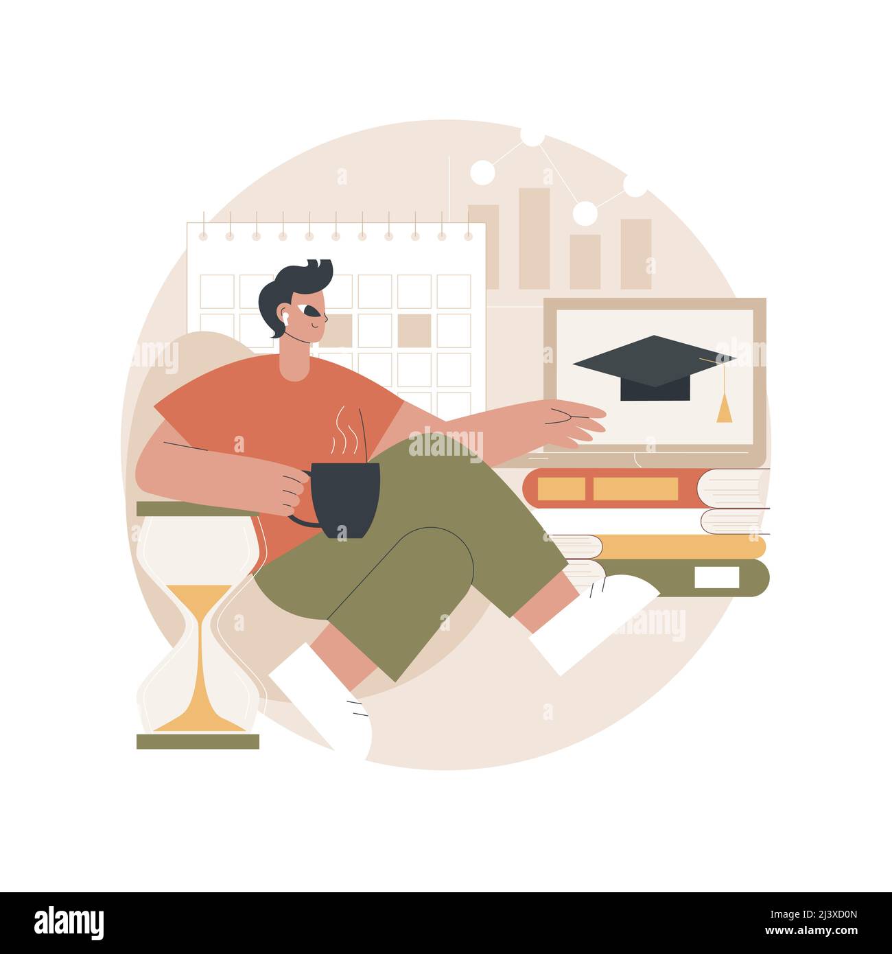 Personalized learning abstract concept vector illustration. Bite-sized ...