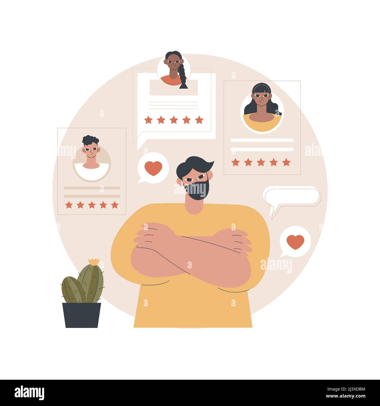 Clients abstract concept vector illustration. Our clients landing page ...