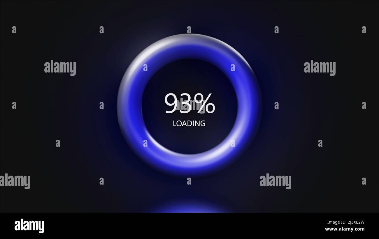 Black background. Motion. Purple loading in the ring that runs very ...